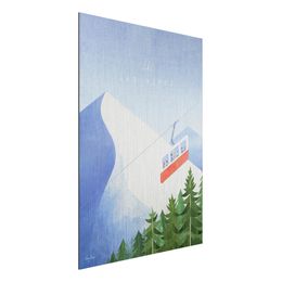 Bilderwelten Alu-Dibond Outdoor Bild Reiseposter - Les Alpes