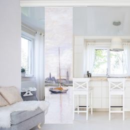 Bilderwelten Schiebegardine Natur modern Klett oder Keder weiss - Claude Monet - Argenteuil - Skylines Schiebevorhang Wohnzimmer Schlafzimmer