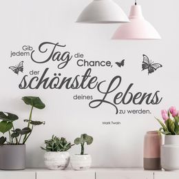 Bilderwelten Wandtattoo Sprüche modern selbstklebend Wandaufkleber - Gib jedem Tag die Chance - Sprüche Wohnzimmer Schlafzimmer