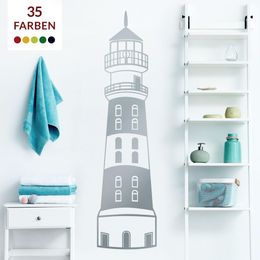Bilderwelten Wandtattoo Strand modern selbstklebend Wandaufkleber - Einzelner Leuchtturm - Leuchtturm Wohnzimmer Schlafzimmer