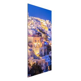 Bilderwelten Alu-Dibond Outdoor Bild Santorini at night