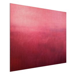 Bilderwelten Alu Dibond Outdoor Bild originell rot Abstrakt wetterfest - Rote W&uuml;ste - Deko Wohnzimmer Schlafzimmer