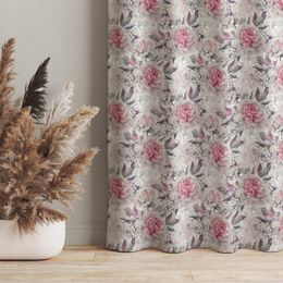 Bilderwelten Vorhang Zartes Aquarell Pfingstrosen Muster - blickdichte Gardine Illustration Landhausstil Muster Blumen Floral Wohnzimmer Schlafzimmer Küche Bad