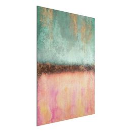 Bilderwelten Alu-Dibond Outdoor Bild Pastell Sommer mit Gold
