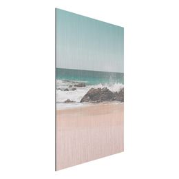 Bilderwelten Alu Dibond Outdoor Bild Strand t&uuml;rkis Motiv wetterfest - Sonniger Strand Mexico - Karibik Wohnzimmer Schlafzimmer