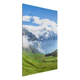 Bilderwelten Alu-Dibond Outdoor Bild Schweizer Alpenpanorama