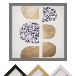 Bilderwelten Bild mit Rahmen Geometrischer Halbkreis III