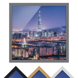 Bilderwelten Bild mit Rahmen Lotte World Tower bei Nacht