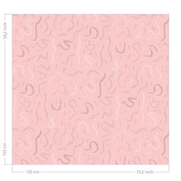 Vorhang Luftschlangen Muster - Blasses Pink - blickdichte Gardine Muster Wohnzimmer Schlafzimmer K&uuml;che Bad Badezimmer Rosa