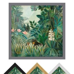 Bilderwelten Bild mit Rahmen Henri Rousseau - Dschungel am &Auml;quator