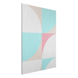 Bilderwelten Alu-Dibond Outdoor Bild Skandinavische Formen in Pastell