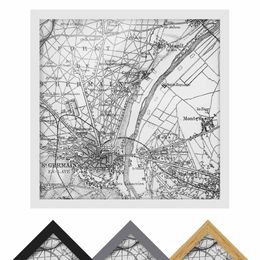 Bilderwelten Bild mit Rahmen Vintage Karte St Germain Paris