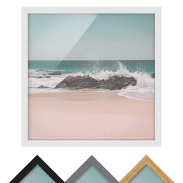 Bilderwelten Bild mit Rahmen Sonniger Strand Mexico
