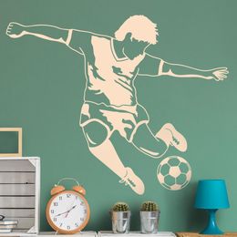 Wandtattoo Fu&szlig;ball Star