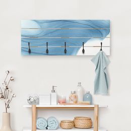 Bilderwelten Wandgarderobe Meliertes Mittelblau