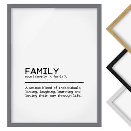 Bilderwelten Bild mit Rahmen Definition Family Unique