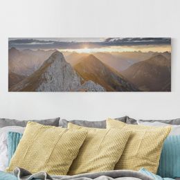Bilderwelten Leinwandbild - Panorama Lechtaler Alpen