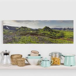 Bilderwelten Leinwandbild - Panorama Rjupnafell Island