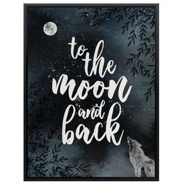 Bilderwelten Leinwandbild - Hochformat Love you to the moon and back