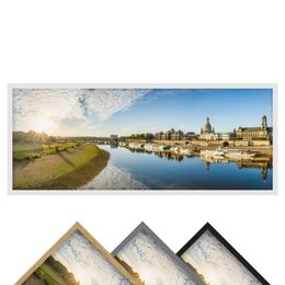Bilderwelten Bild mit Rahmen Die Wei&szlig;e Flotte von Dresden