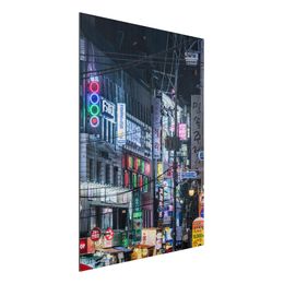 Bilderwelten Alu-Dibond Outdoor Bild Nachtleben von Seoul