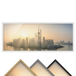 Bilderwelten Bild mit Rahmen Pudong bei Sonnenaufgang