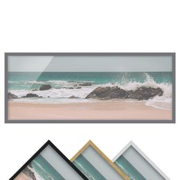 Bilderwelten Bild mit Rahmen Sonniger Strand Mexico