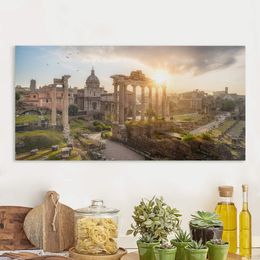 Bilderwelten Leinwandbild Forum Romanum bei Sonnenaufgang