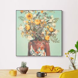 Wechselbild Blumen Portr&auml;t - Gelbe Rosen