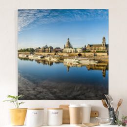 Bilderwelten Leinwandbild Die Wei&szlig;e Flotte von Dresden