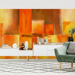 Bilderwelten Fototapete originell Abstrakt Wandtapete orange - Petra Sch&uuml;&szlig;ler - Amarna - Deko Wohnzimmer Schlafzimmer