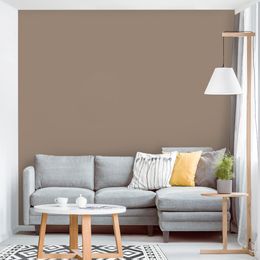 Bilderwelten Fototapete Vliestapete Unifarben Wandtapete einzigartig - Mocca - Deko Wohnzimmer Schlafzimmer