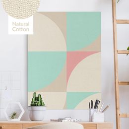 Bilderwelten Leinwandbild Skandinavische Formen in Pastell
