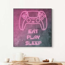 Wechselbild Neon Kontroller mit Spruch