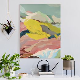 Bilderwelten Leinwandbild Bunte Zuckerk&uuml;ste - Abstrakt,Kunst - Wohnzimmer Wandbilder, Bilderwand gestalten, Bilder auf Leinen, Bilderdruck