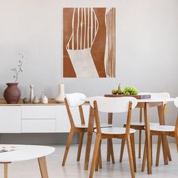 Bilderwelten Leinwandbild Indisches Feld - Abstrakt,Kunst - Wohnzimmer Wandbilder, Bilderwand gestalten, Bilder auf Leinen, Bilderdruck