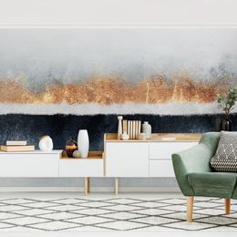 Bilderwelten Fototapete Goldener Horizont Aquarell