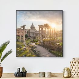 Wechselbild Forum Romanum bei Sonnenaufgang
