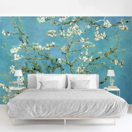 Bilderwelten Tapete - Fototapete Ast Bl&uuml;ten Vincent van Gogh - Mandelbl&uuml;te Blumen Blumentapete Wandtapete Schlafzimmer Wohnzimmer K&uuml;che selbstklebend