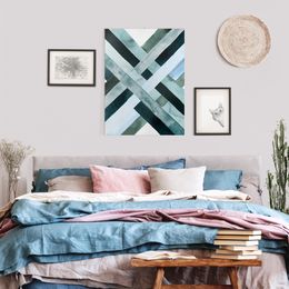 Bilderwelten Leinwandbild Aquarellgeflecht - Abstrakt,Kunst - Wohnzimmer Wandbilder, Bilderwand gestalten, Bilder auf Leinen, Bilderdruck