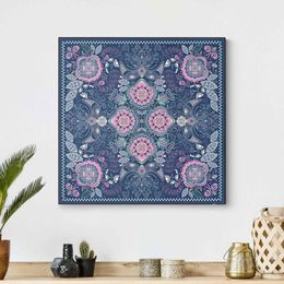 Wechselbild Detailliertes Boho Muster in Blau