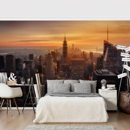 Bilderwelten Fototapete Manhattan Skyline Abendstimmung