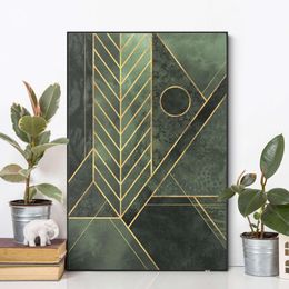 Wechselbild Geometrische Formen Smaragd Gold