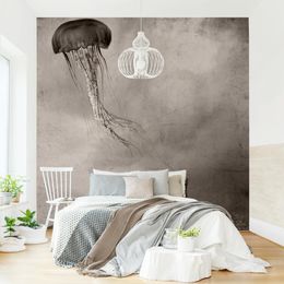 Bilderwelten Fototapete Tiere Motiv Wandtapete einzigartig - Fliegende Medusa - Deko Wohnzimmer Schlafzimmer