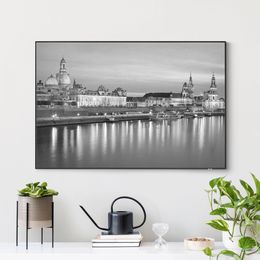 Wechselbild Canaletto-Blick bei Nacht II