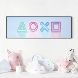 Wechselbild Neon Dreieck Kreis X Quadrat