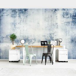 Bilderwelten Fototapete Betonwand Shabby Putz Blau
