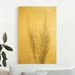Bilderwelten Leinwandbild Flauschiges Pampasgras