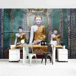Bilderwelten Fototapete Buddha Statuen