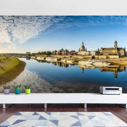 Bilderwelten Fototapete Die Wei&szlig;e Flotte von Dresden